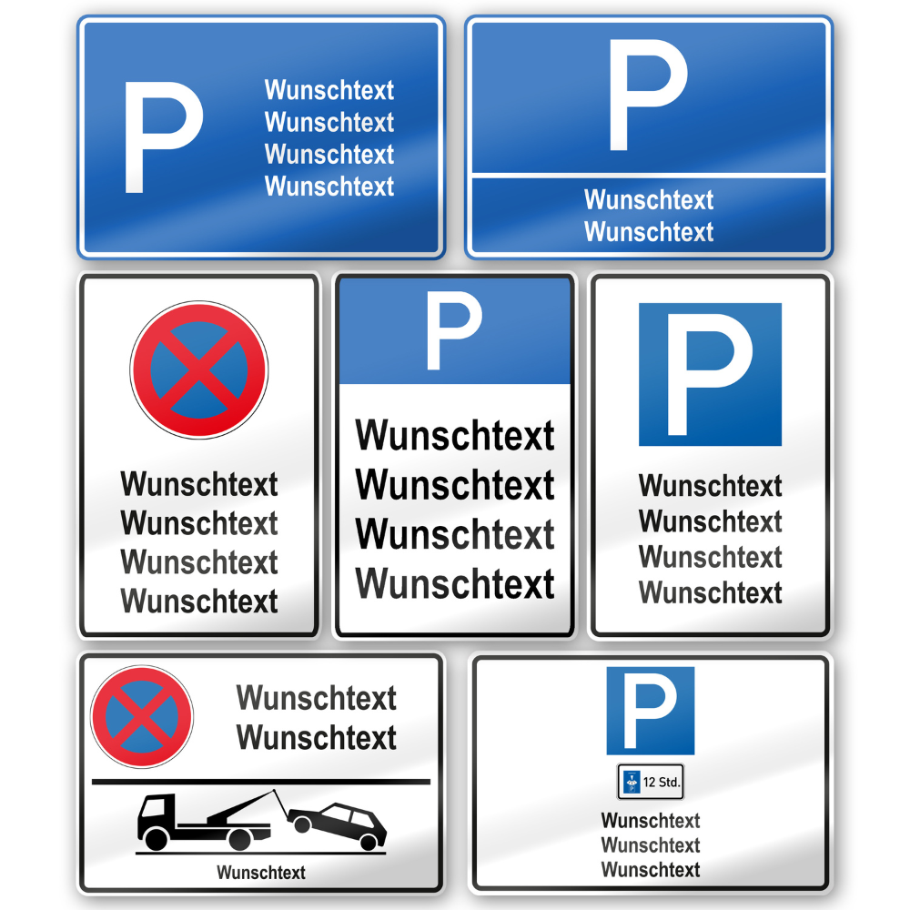 Parkschilder mit eigenem Logo - PrintPlanet Business Solution